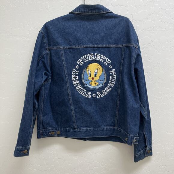 Warner Bros. | Jackets & Coats | Tweety Bird Looney Tunes Denim Jean ...